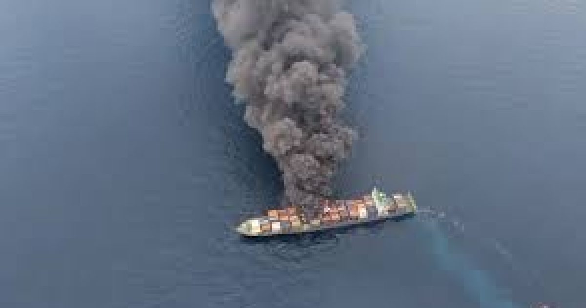 Massive Fire Erupts on Cargo Ship Off Kerala Coast; Dozens of ...